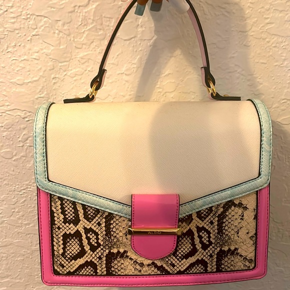 Aldo | Bags | Aldo Purse With A Snake Skin Design And A Multi Colored ...